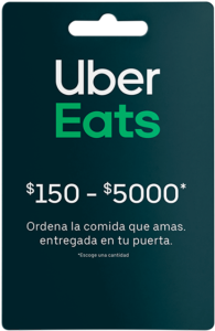 Tarjeta Incomm – uber eats – incomm