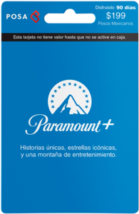 Tarjeta Incomm - Paramount Plus - incomm